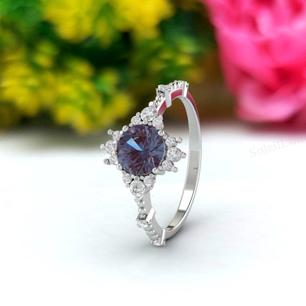 June Birthstone Engagement Ring - Etsy