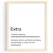 Extra Definition Print, Printable Wall Art, Extra Quote, Instant ...