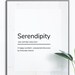 Serendipity Definition Printable Quote, Serendipity Quote, Home Wall ...