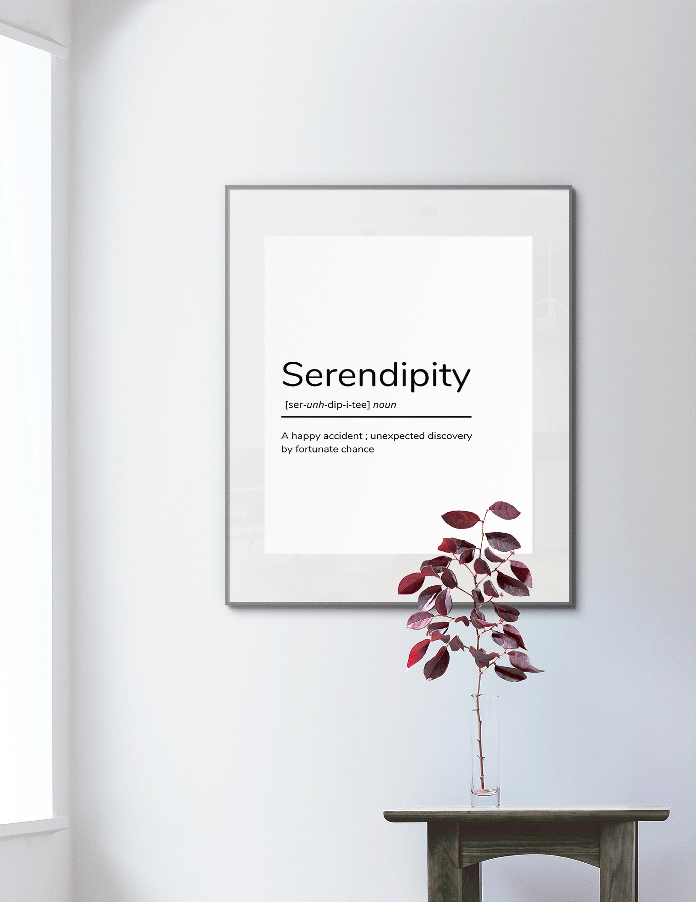 Serendipity Definition Printable Quote, Serendipity Quote, Home Wall ...