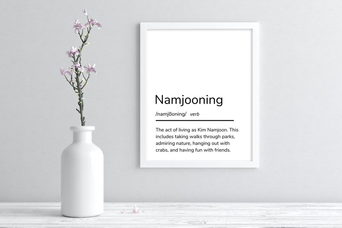 Namjooning Definition Art Print, BTS Quote (digital Download) - Etsy