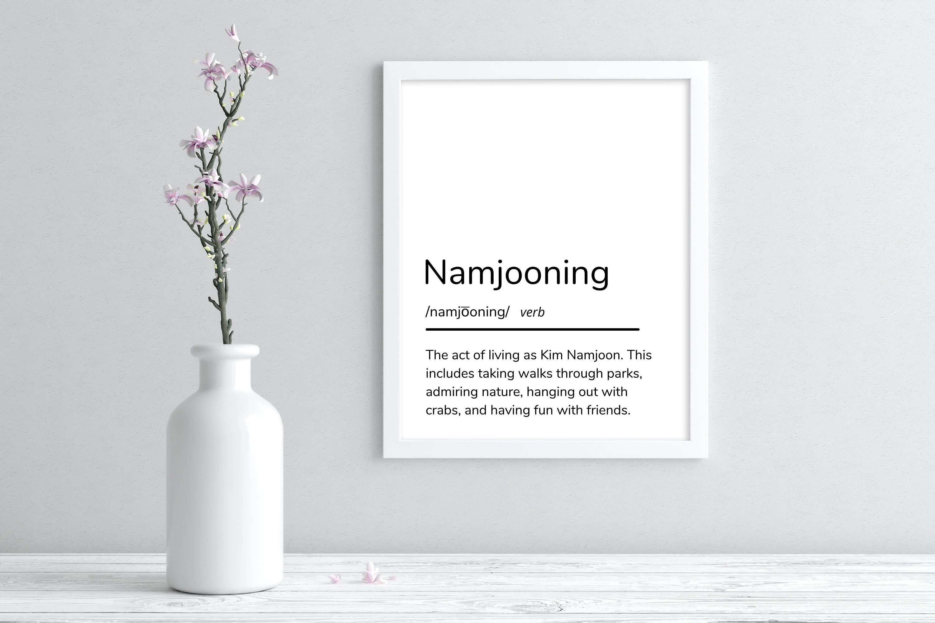 Namjooning Definition Art Print, BTS Quote (digital Download) - Etsy