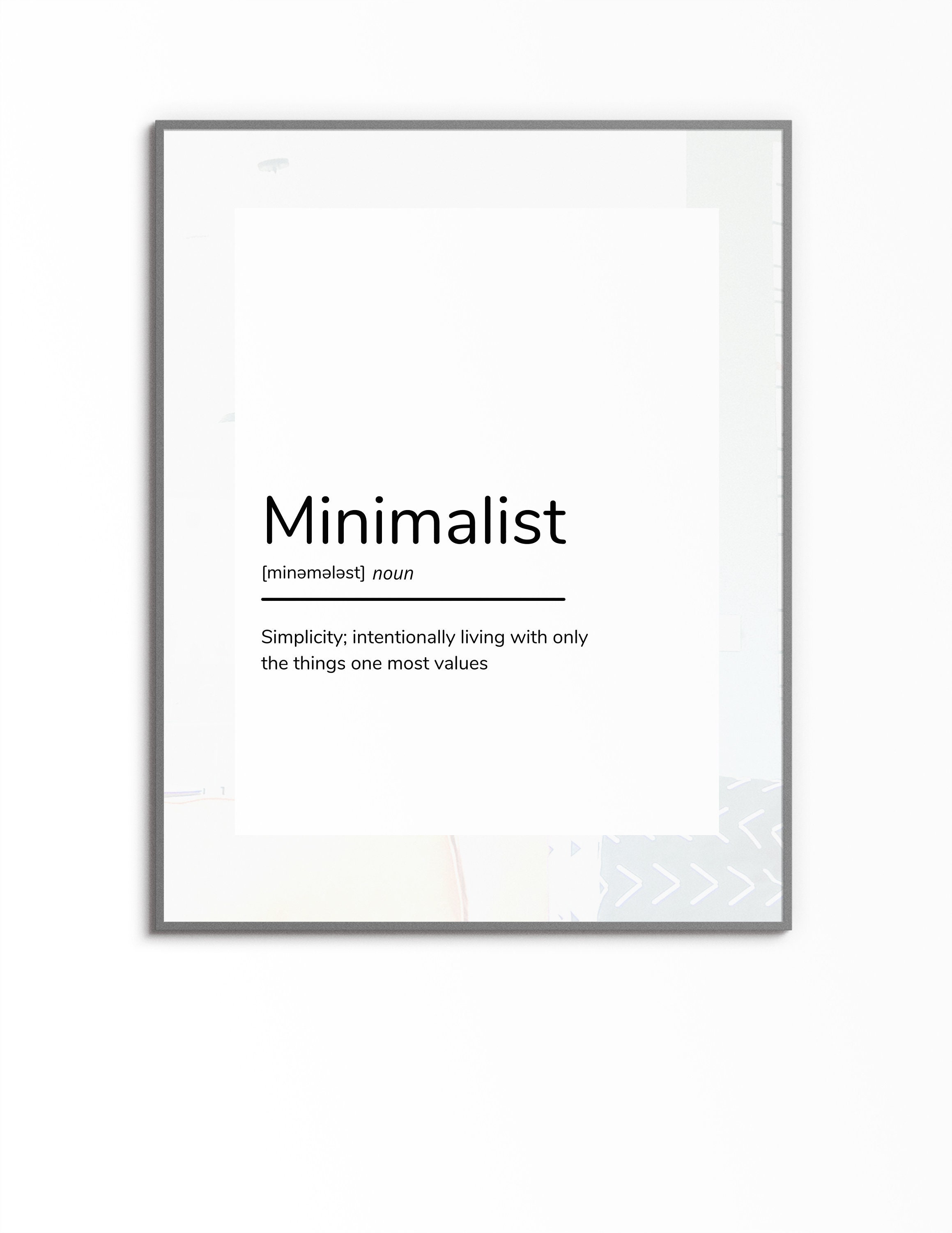 Minimalist Definition Printable Poster, Typography Poster, PDF, Instant ...