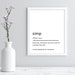 Simp Definition Print, Digital Wall Art, Simp, Simp Wall Art, Instant ...