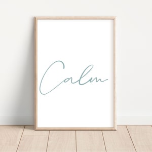 Calm Printable Wall Art, PDF Instant Download, Calming Wall Printable ...