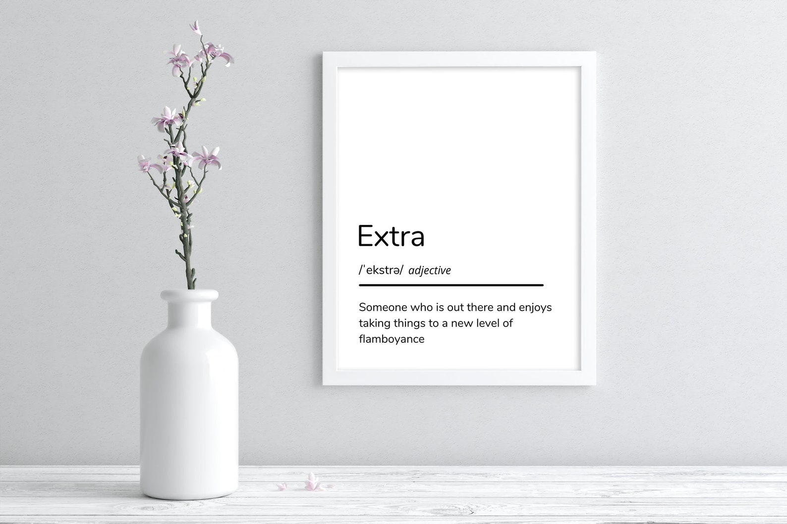 Extra Definition Print Printable Wall Art Extra Quote - Etsy