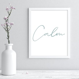 Calm Printable Wall Art, PDF Instant Download, Calming Wall Printable ...