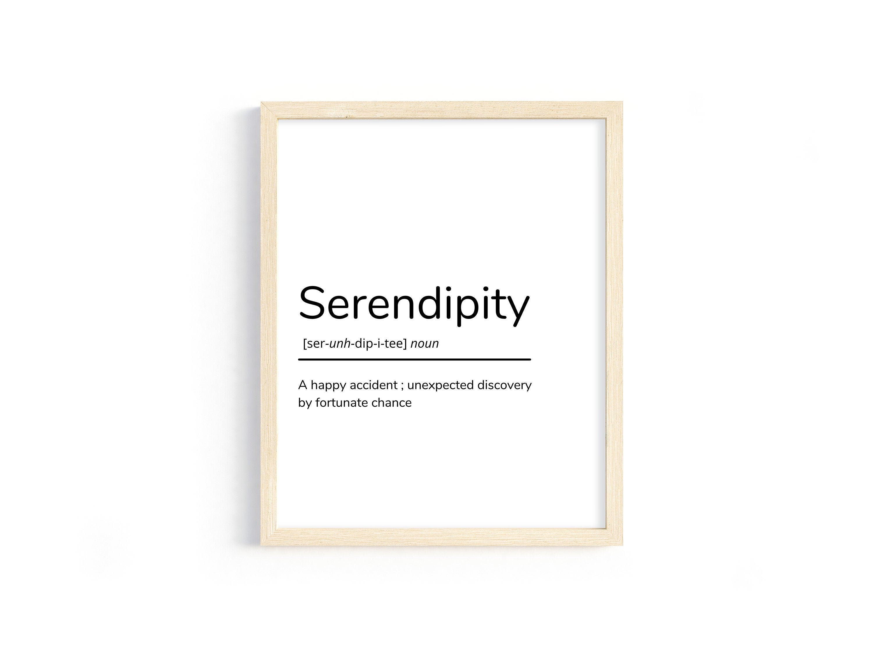 Serendipity Definition Printable Quote, Serendipity Quote, Home Wall ...