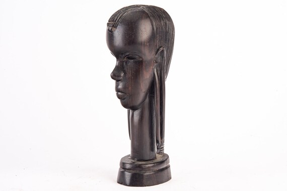 Figurines Antique African Carved Wood Folk Art Sculpture Tribal Woman ...