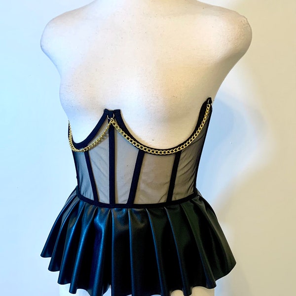Leather Bustier - Etsy