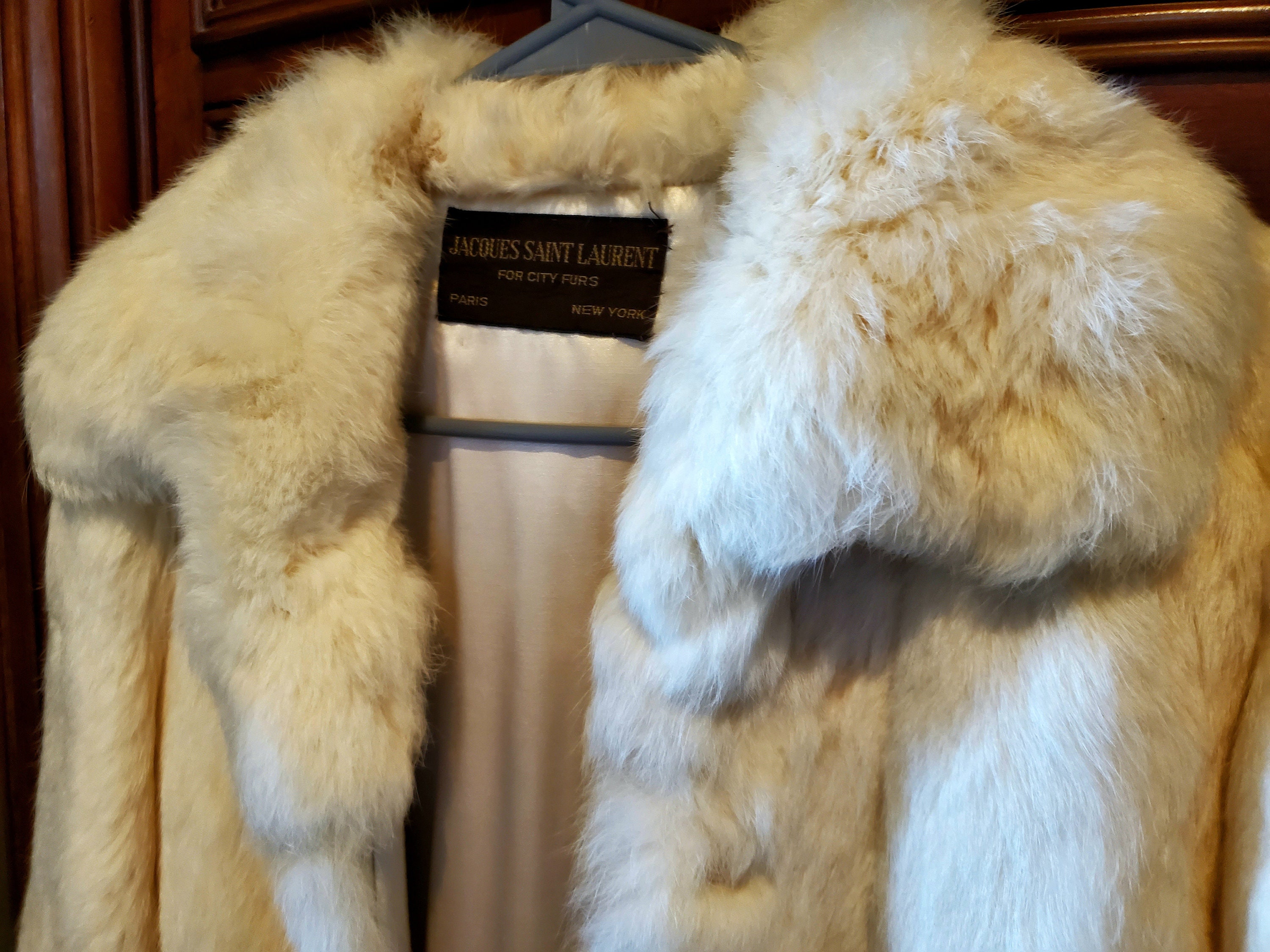 Like New Soft Ivory Rabbit Fur Coat - Etsy