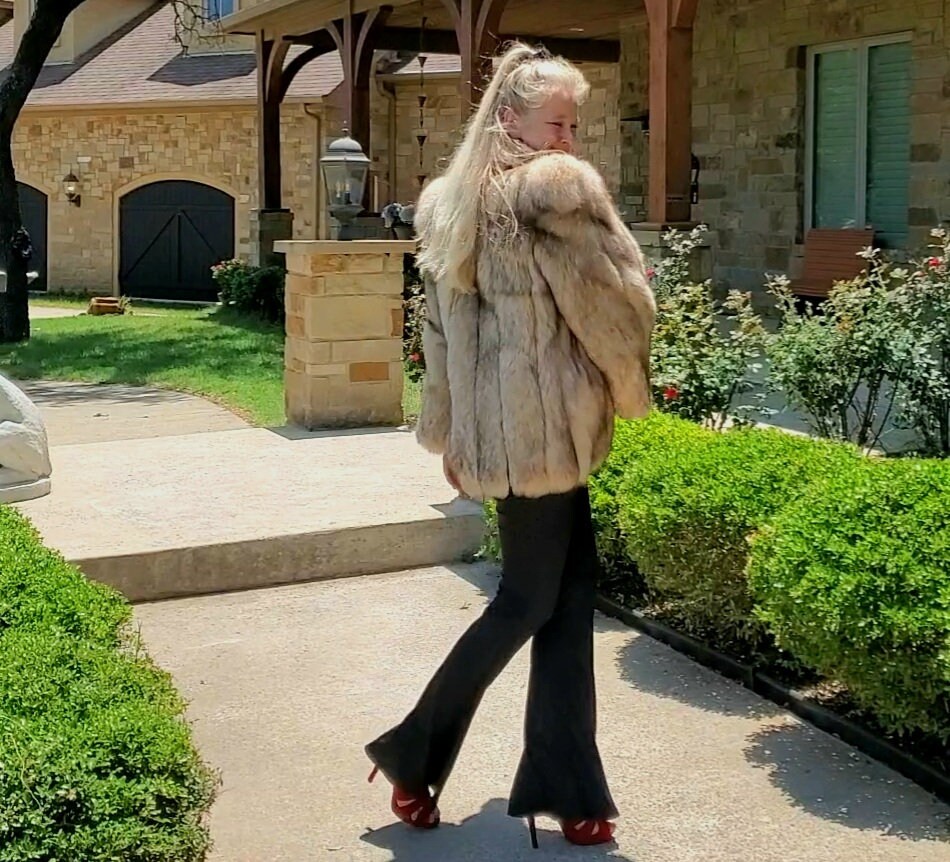 RARE COLOR Plush Champagne Fox Fur Coat Sz S/M - Etsy