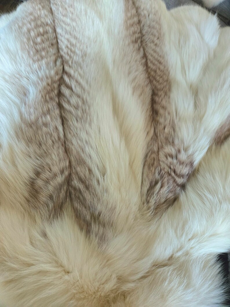 Premium Ivory Feathered Fox Fur Coat - Etsy