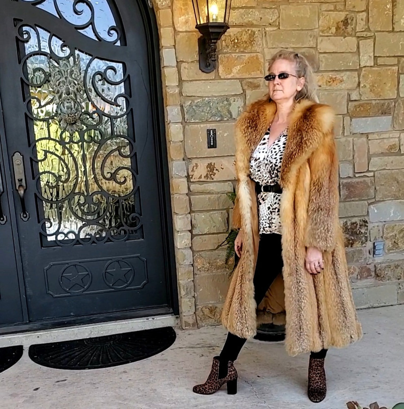 Gorgeous Long Red Fox Fur Coat Sz S - Etsy