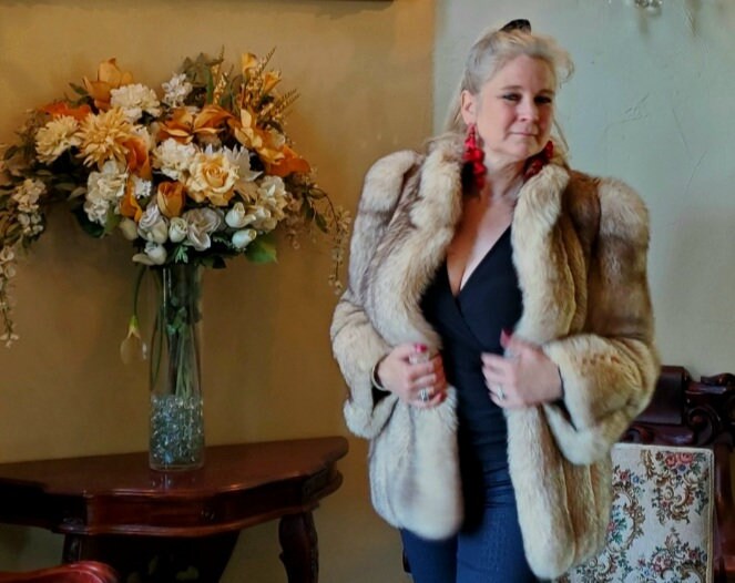 RARE COLOR Plush Champagne Fox Fur Coat Sz S/M - Etsy