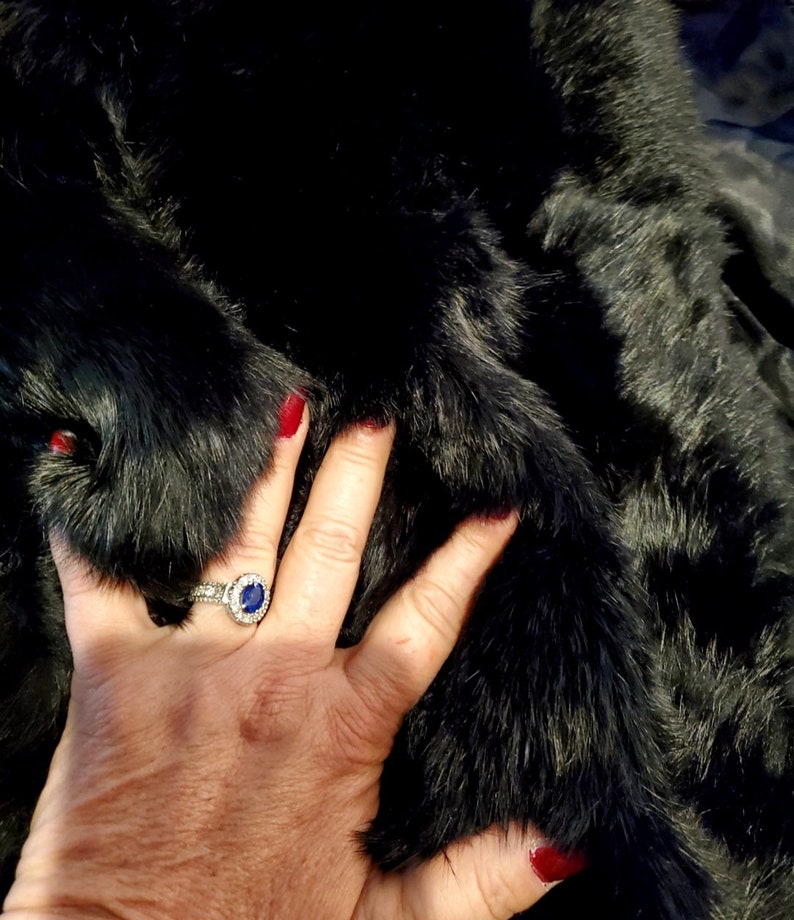 Black, Long, Ultra Soft Rabbit Fur Coat With Tuxedo Collar - Etsy