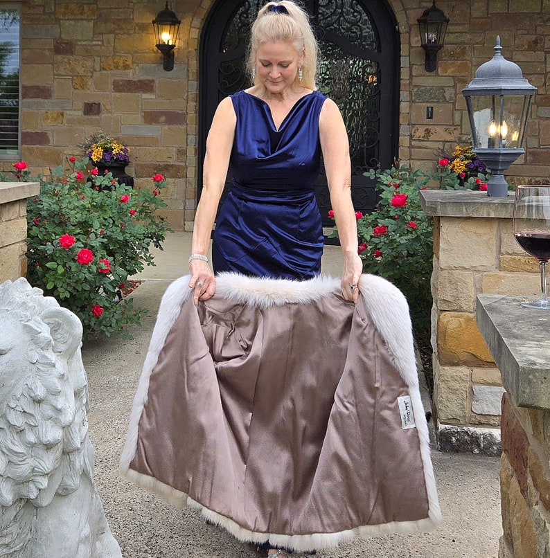 Luxurious Ivory Fox Fur Coat With Oversized Collar Sz L - Etsy