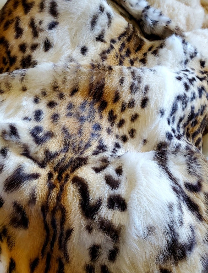 Lynx/leopard Print Rabbit Fur Coat Sz S/M - Etsy