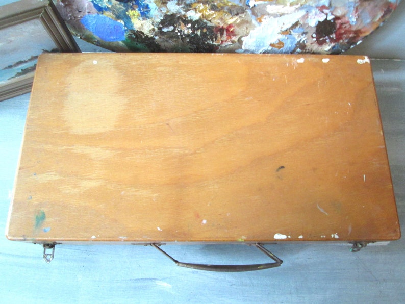 1950's French Artist Paint Box Shabby Vintage French Artist Box. - Etsy ...