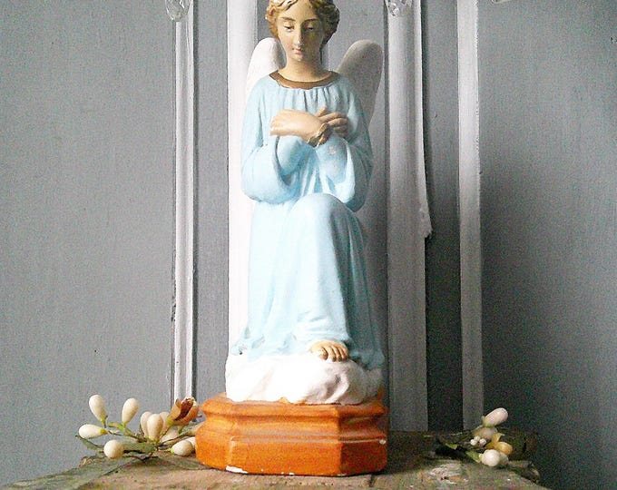 1930 French Angel Statue Antique French Church Altar Statue Large ...