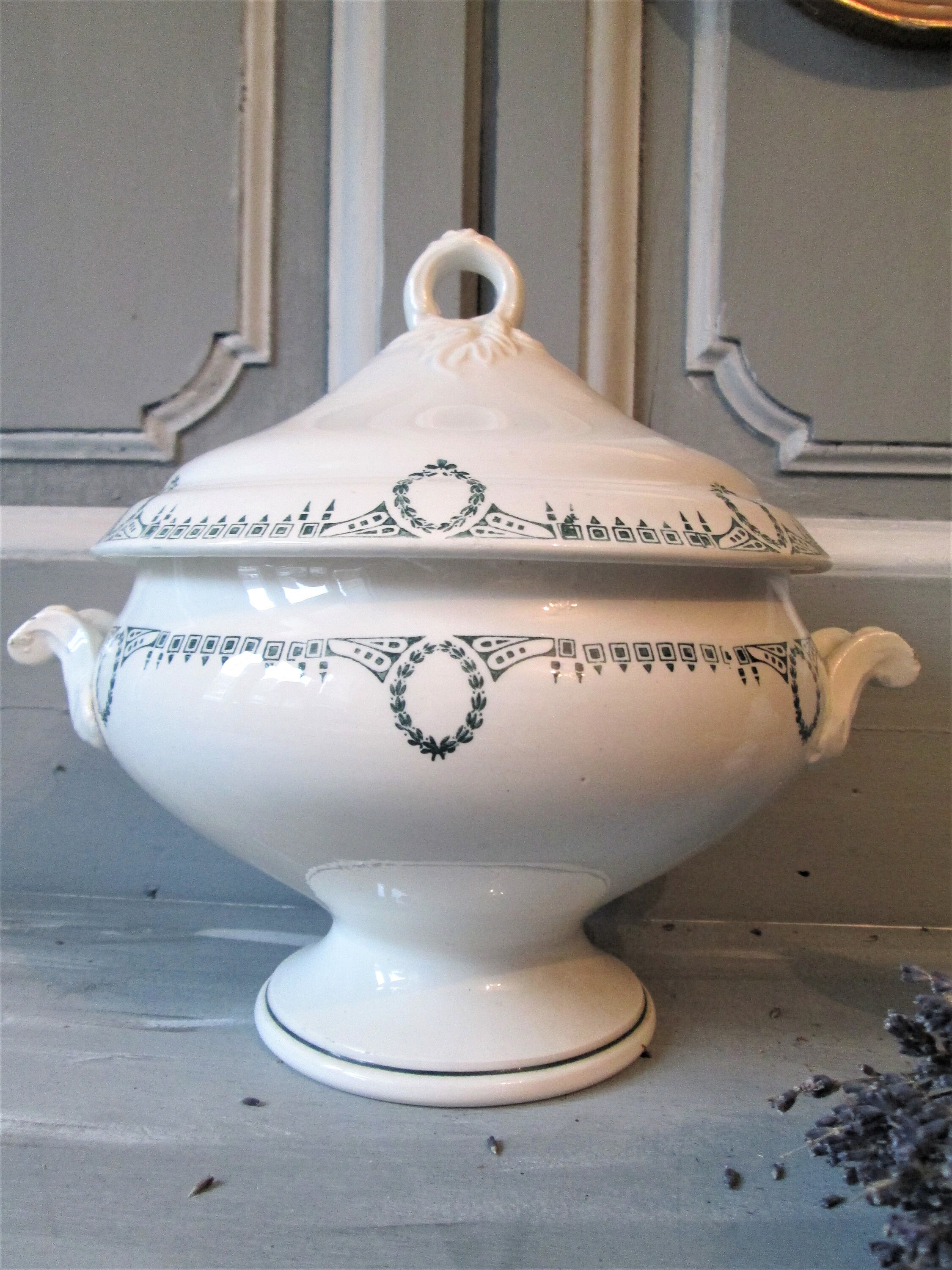 Antique French Soup Tureen Late 19th Century Saint-amand Ironstone Soup ...