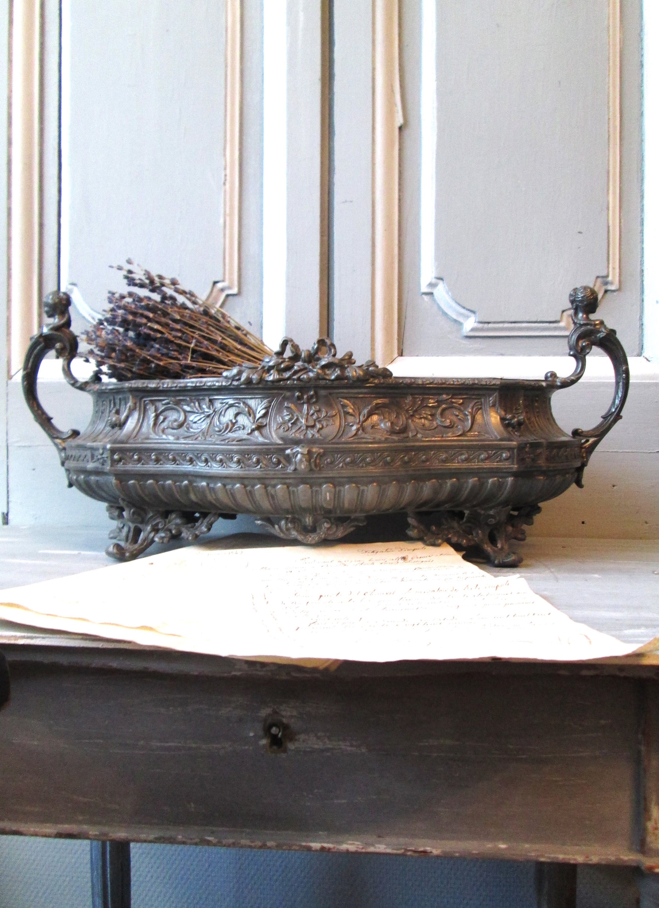 1800 French Planter GRAND XXL Napoleon III French Jardinière Spelter ...