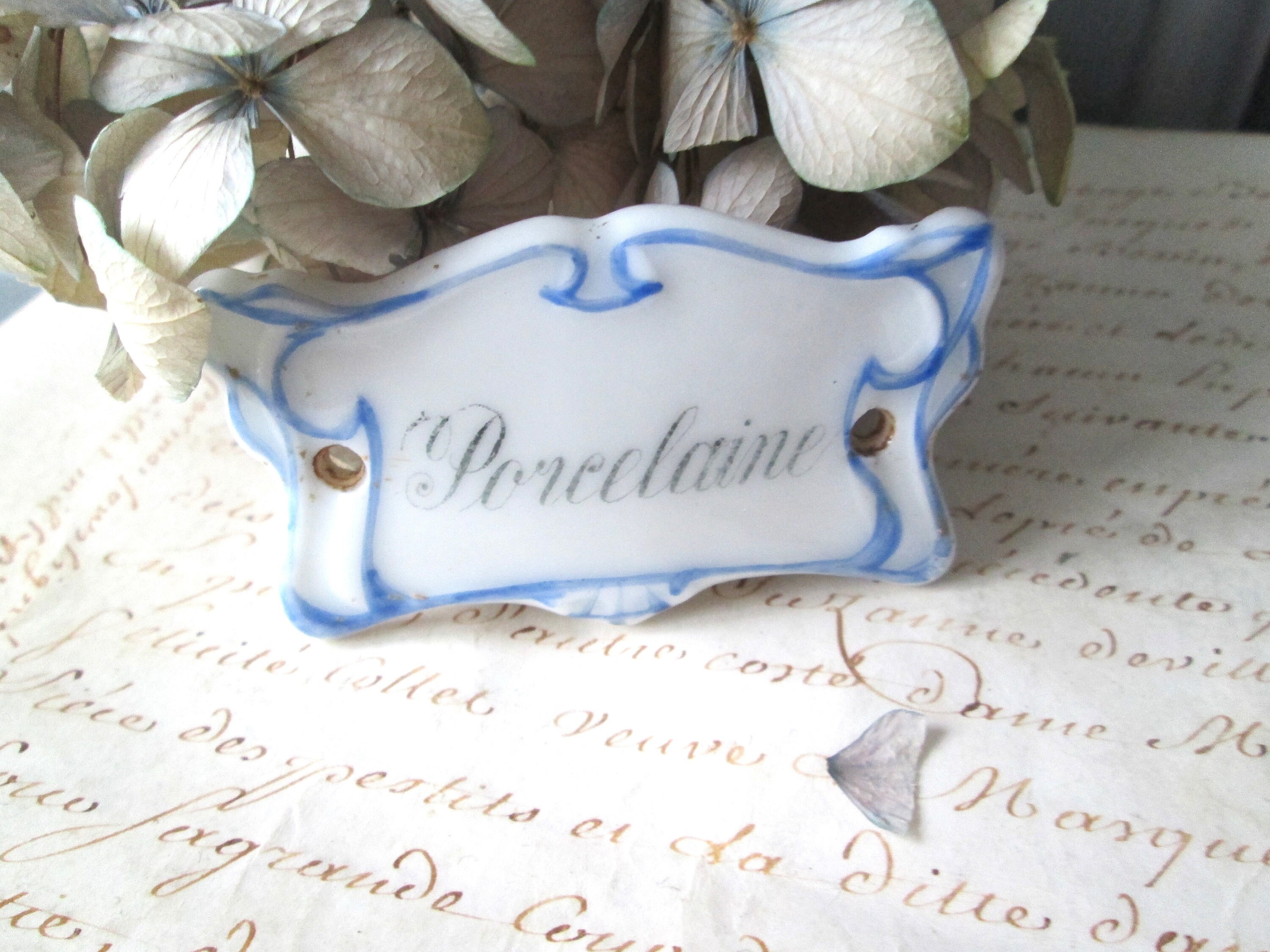 1890's Porcelaine Sign Art Nouveau Plaque PORCELAINE From an Old ...