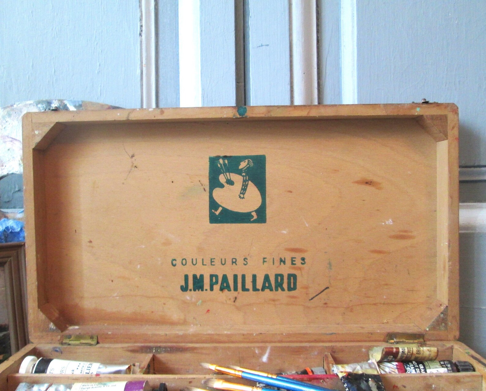 1950's French Artist Paint Box Shabby Vintage French Artist Box. - Etsy