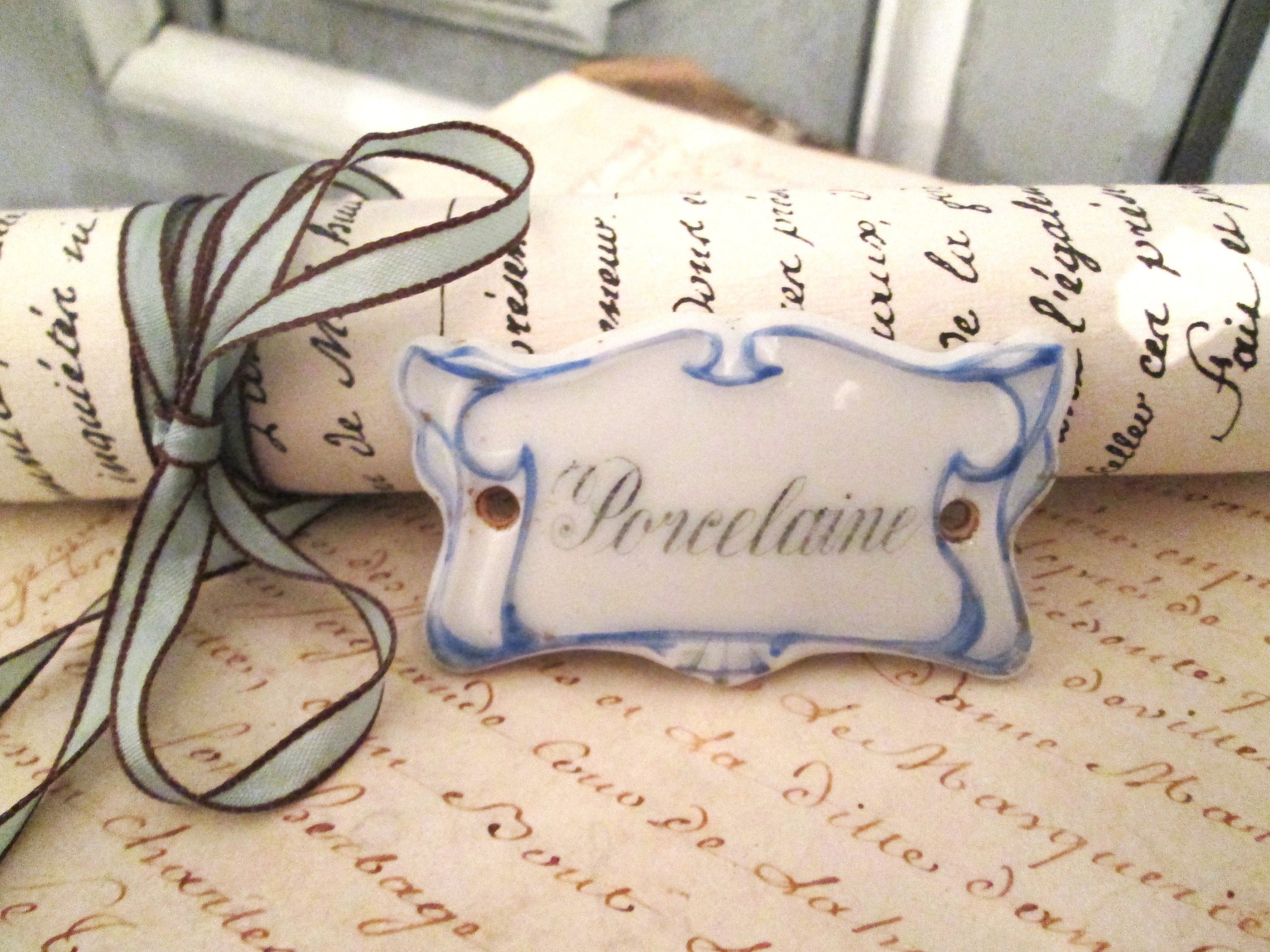 1890's Porcelaine Sign Art Nouveau Plaque PORCELAINE From an Old ...