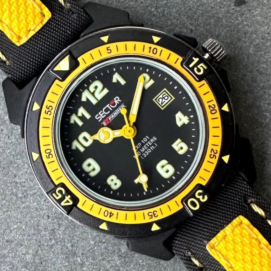 Sector - (new) Vintage Swiss Watch Years '00 Quartz - Etsy