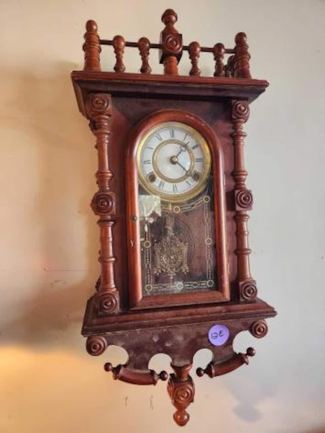Antique Hanging Wall Clock - Etsy