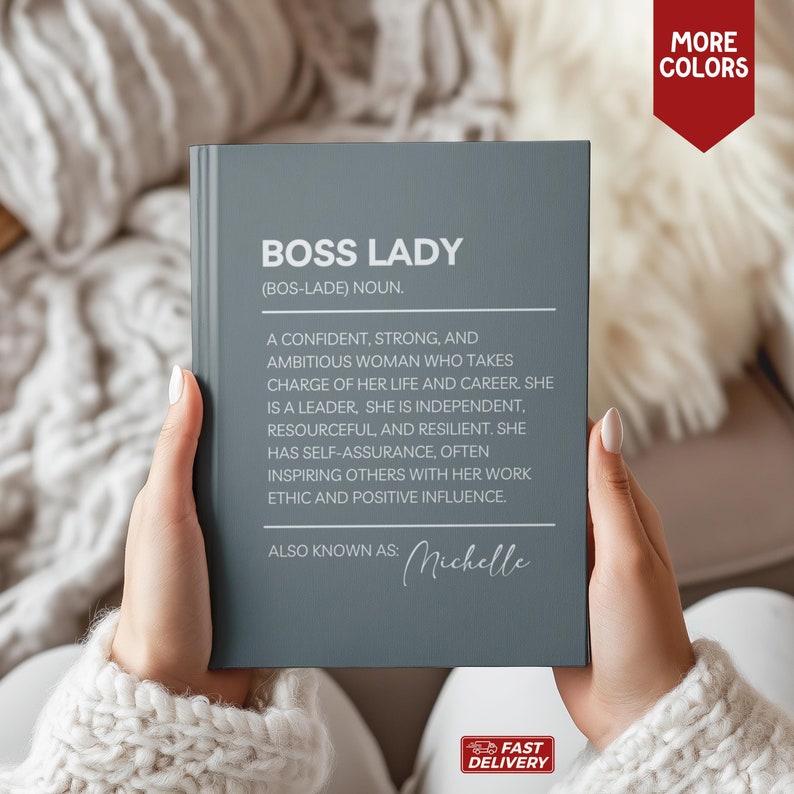 Personalized Boss Lady Journal: Vibrant Hardcover Notebook - Etsy