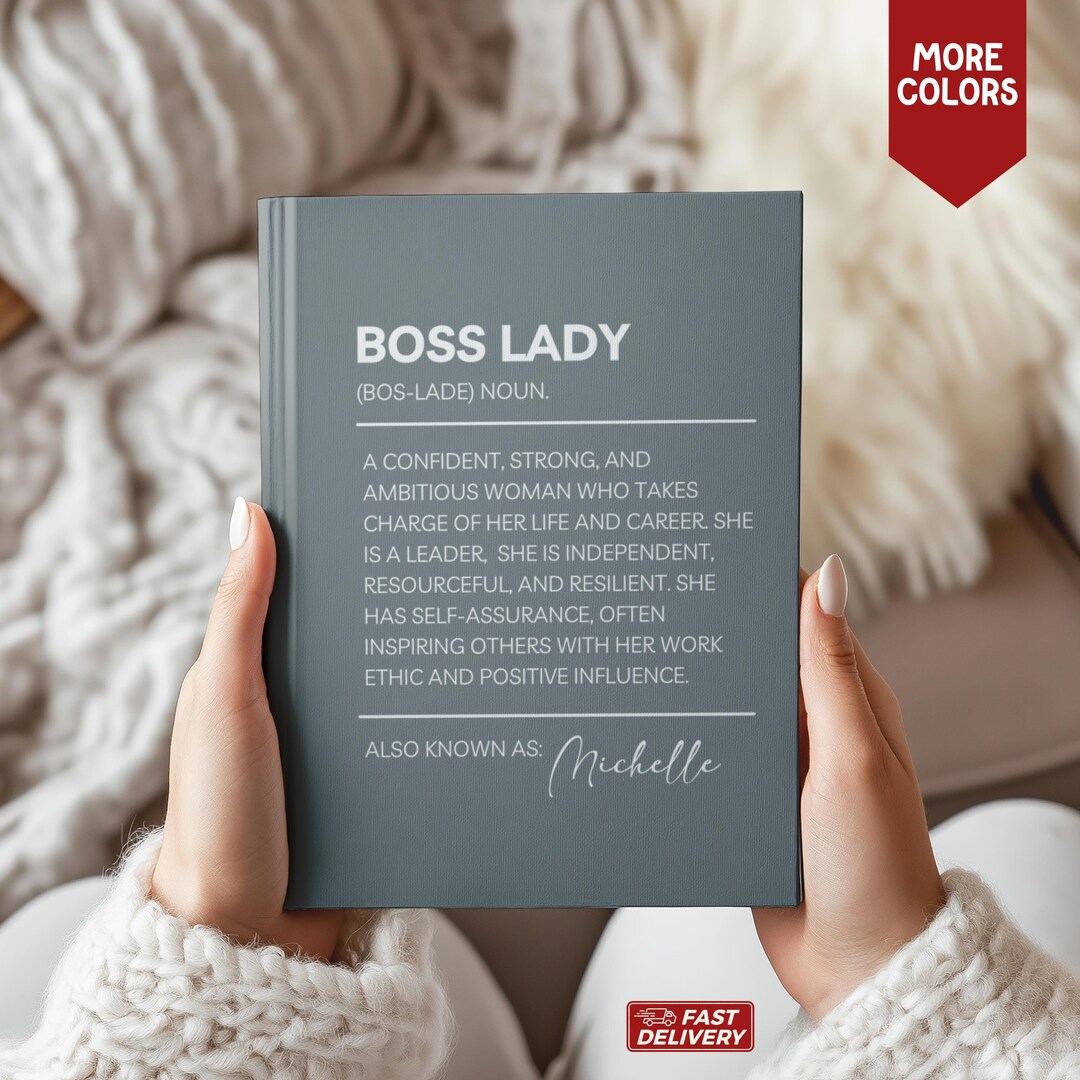 Personalized Boss Lady Journal: Vibrant Hardcover Notebook - Etsy