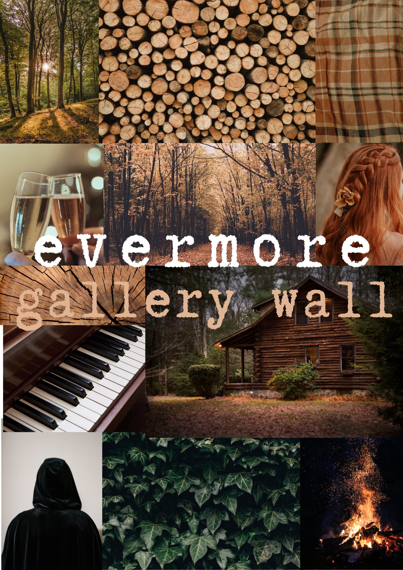 EVERMORE Aesthetic Gallery Wall Poster Pictures Photos Forest Taylor ...