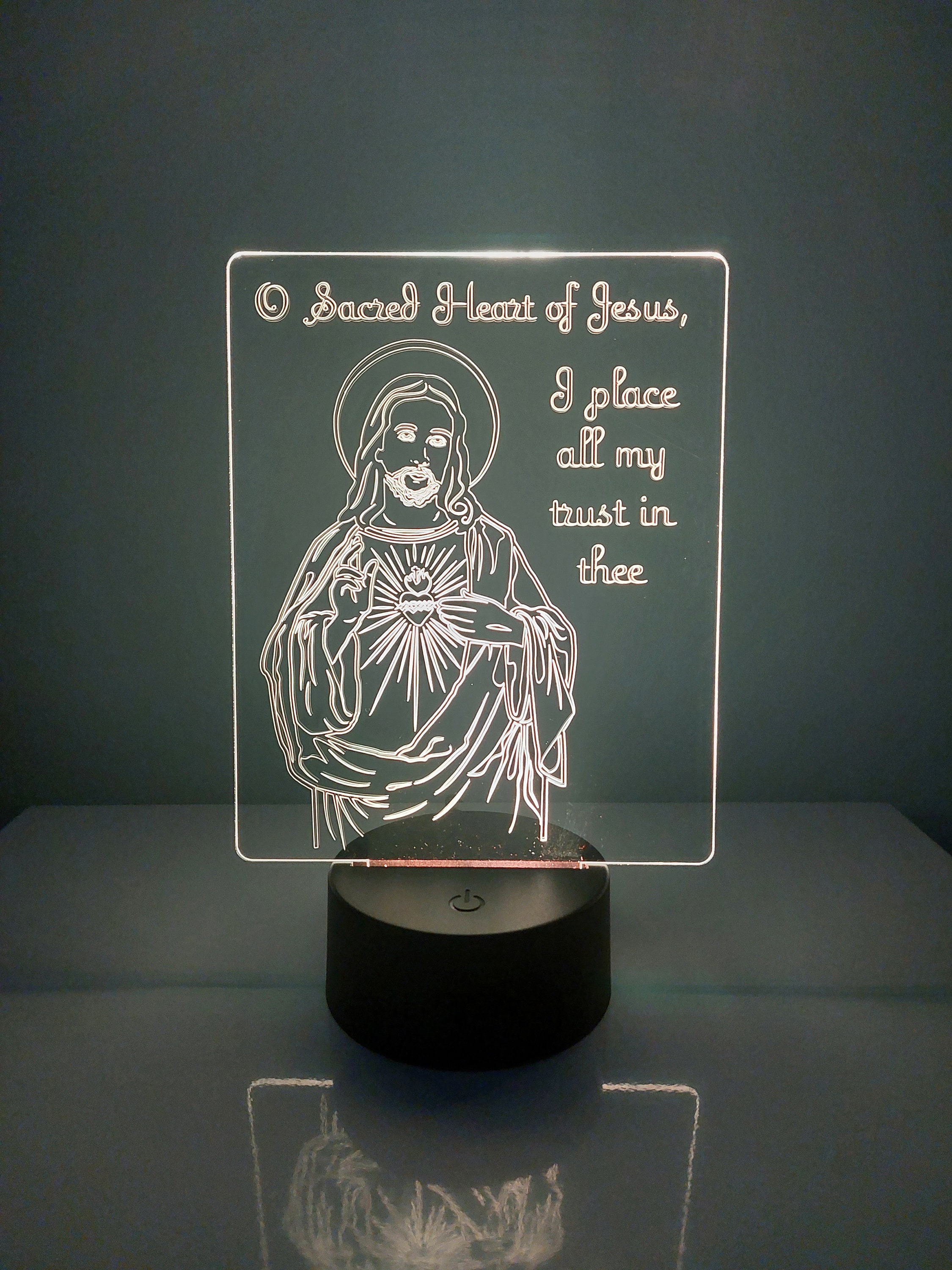 Sacred Heart of Jesus LED Light - Etsy UK