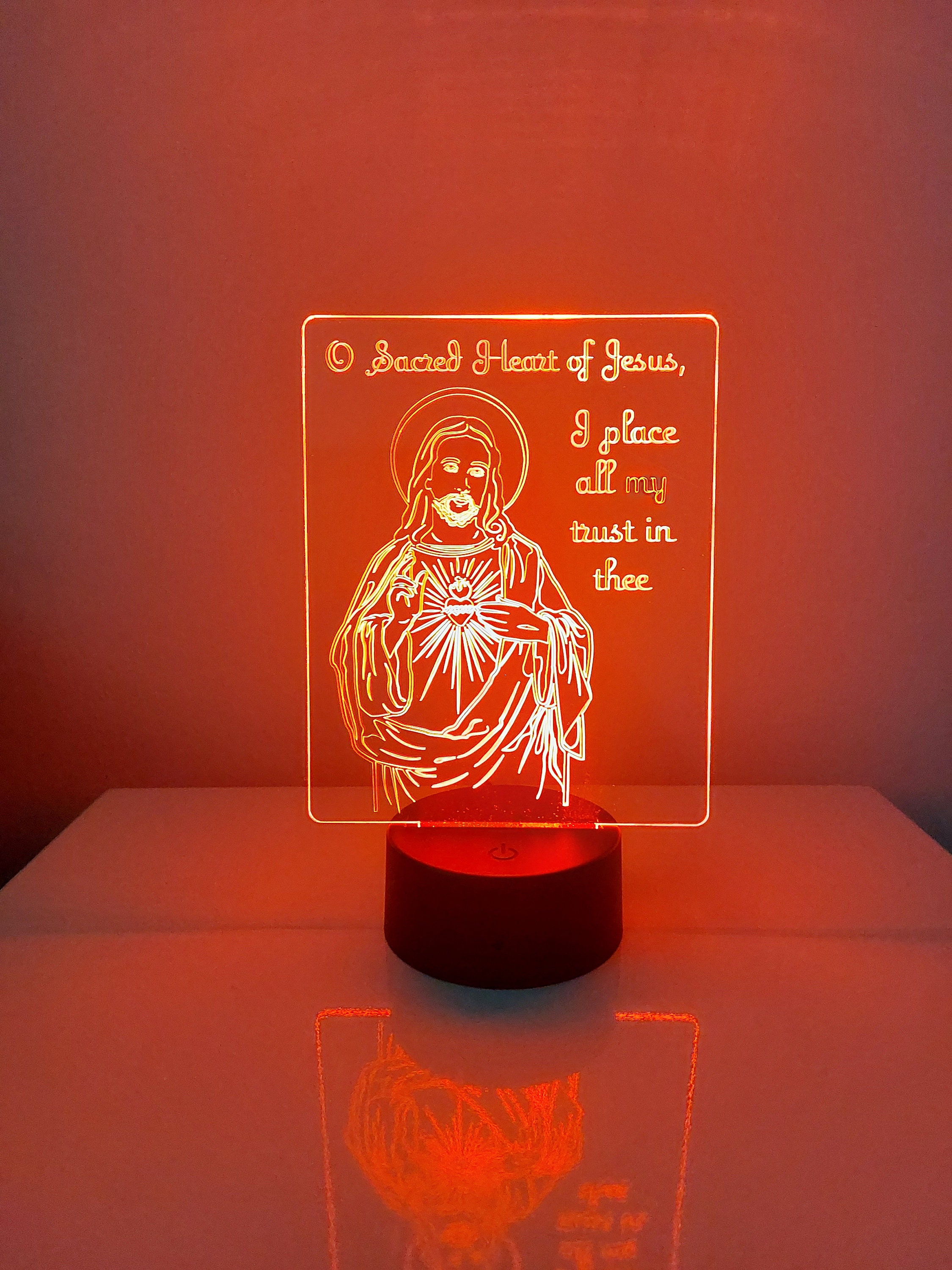 Sacred Heart of Jesus LED Light - Etsy UK