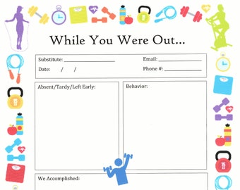 Printable Substitute Note Pack , While You Were Out - Etsy