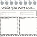 Printable Substitute Note B&W School Supplies, While You Were Out - Etsy