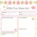 Printable Substitute Note With Flowers, While You Were Out - Etsy