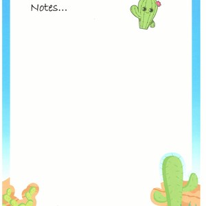 Printable Substitute Note With Cactus, While You Were Out - Etsy