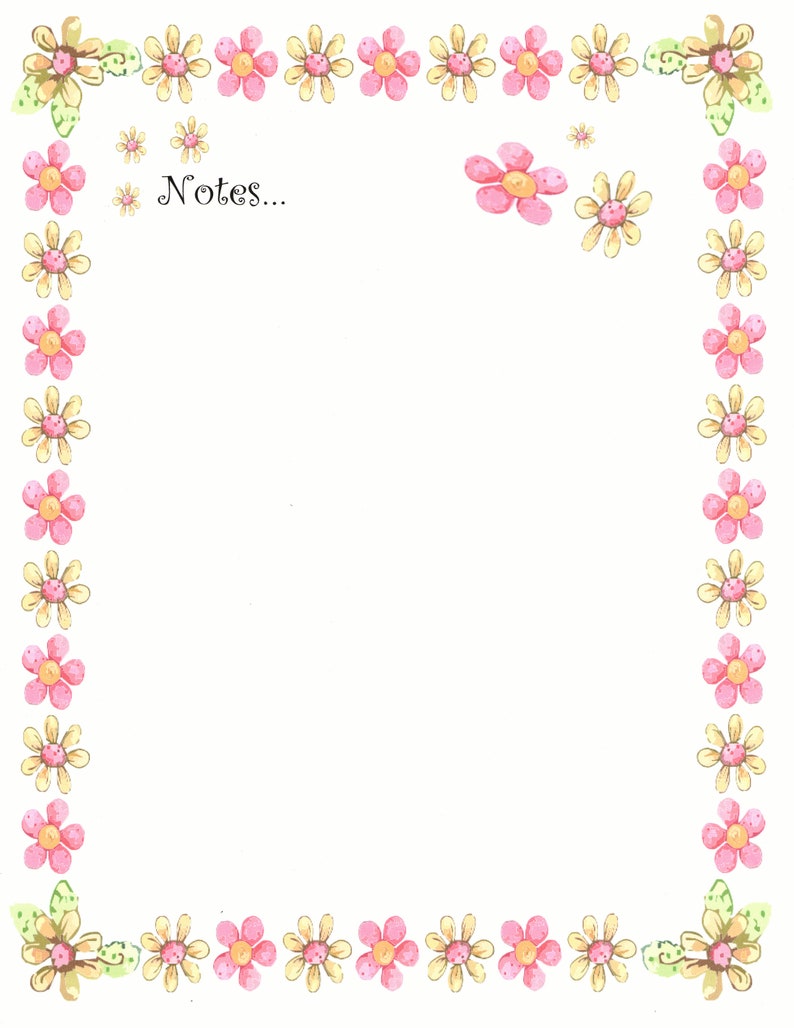 Printable Substitute Note With Flowers, While You Were Out - Etsy