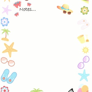 Printable Substitute Note Beach, While You Were Away - Etsy