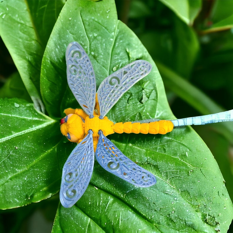 3D Printed Dragonfly Fidget Toy: Detachable Wings, Insect Lover Gift ...