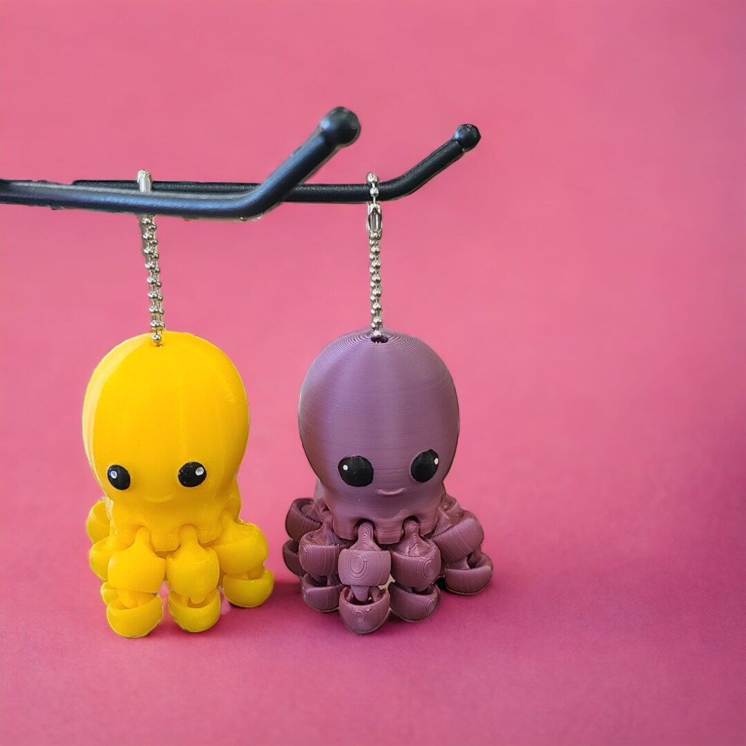 Octopus, 3d Print, Fidget, Baby, Backpack Zipper Pull, Gift, Keychain ...