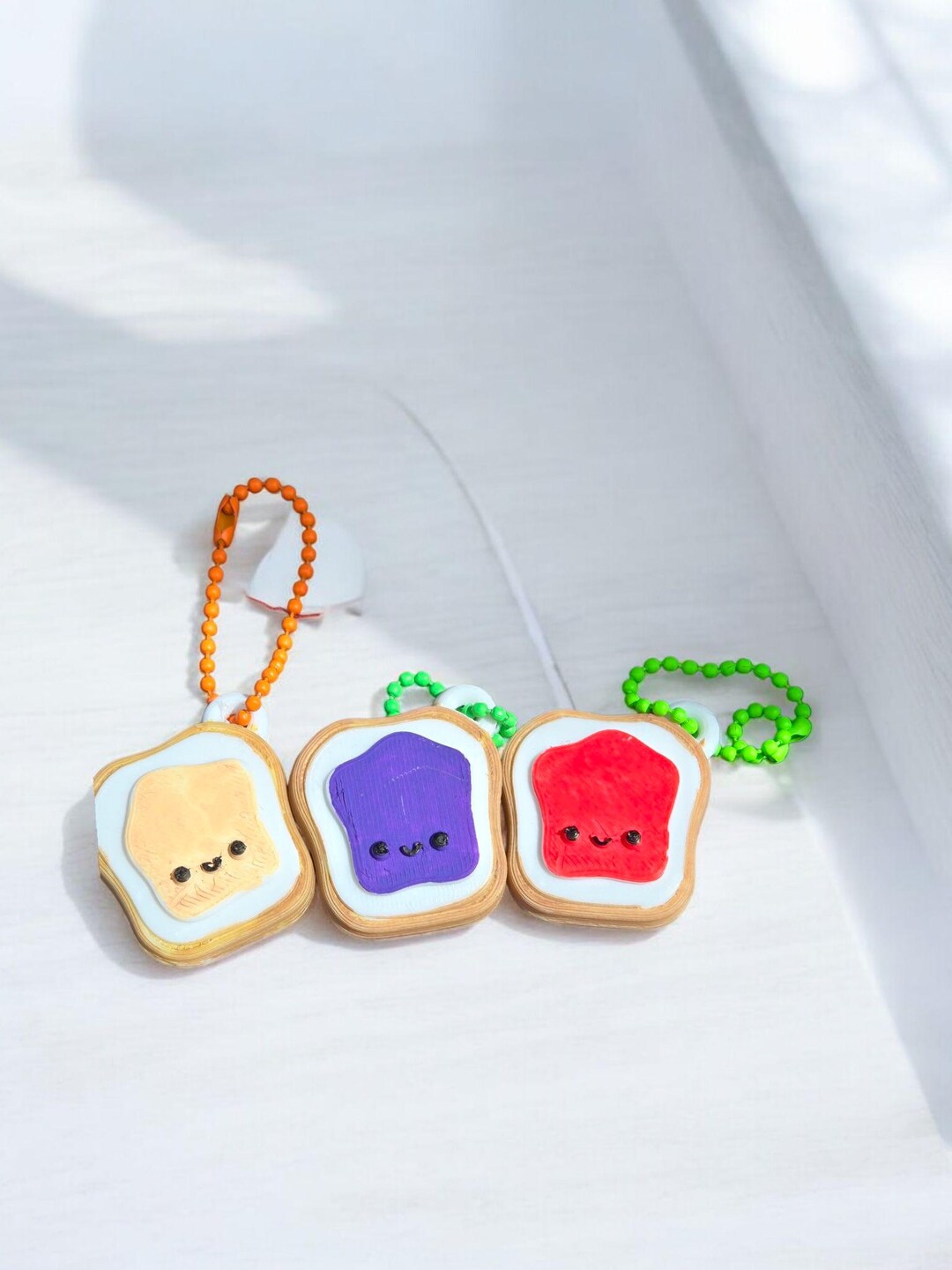 3D Print Peanut Butter Jelly Keychain Set, Foodie Couple Gift - Etsy