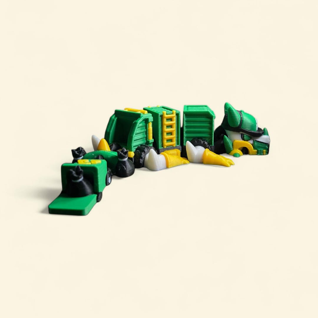 3D Printed Garbage Truck Dragon: Trash Truck, Waste Management - Etsy