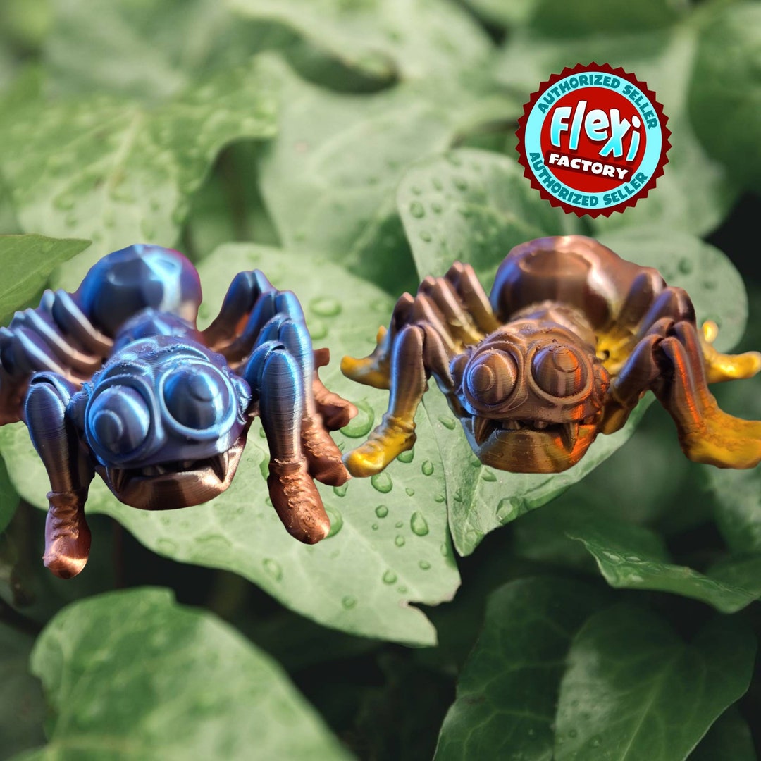 Flexible 3D Printed Spider: Glow in the Dark Fidget Toy - Etsy