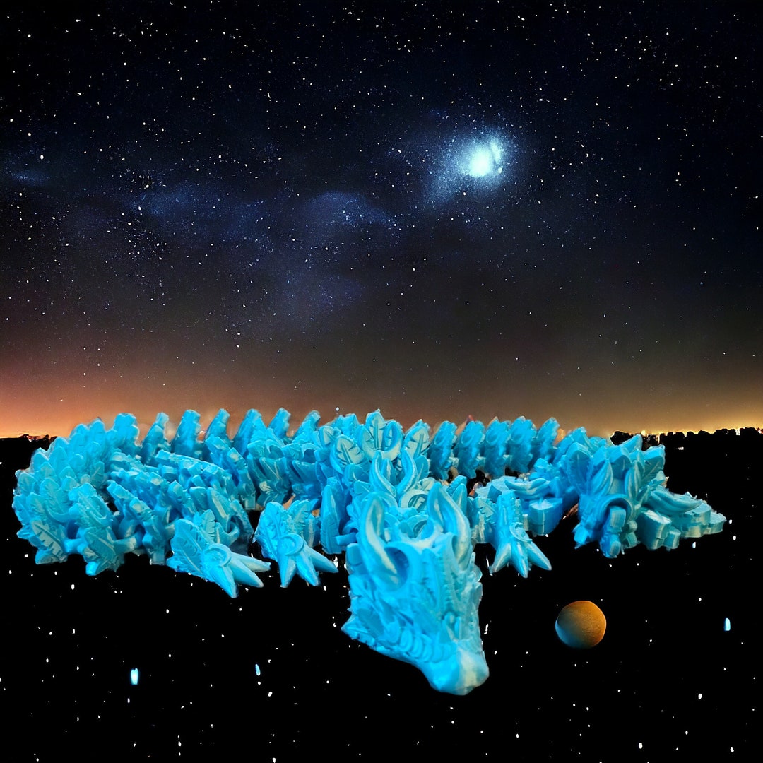 3d Print, Dragon, Lunar Dragon, Moon Dragon, Child Birthday Gift, Glow ...