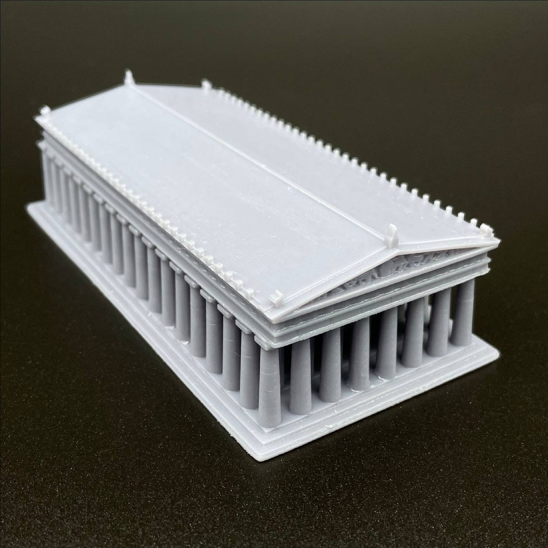 3D Print Parthenon Model: Gray Resin Greek Temple Figurine - Etsy