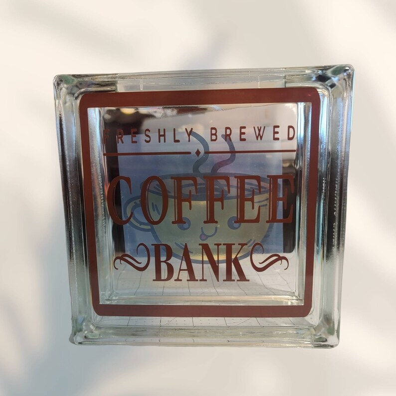 Coffee Fund Glass Bank: Office Donations Box, Coffee Lover Gift - Etsy